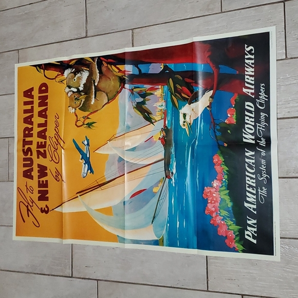 Unknown | Art | Twosided Poster Featuring Australia And New Zealand ...
